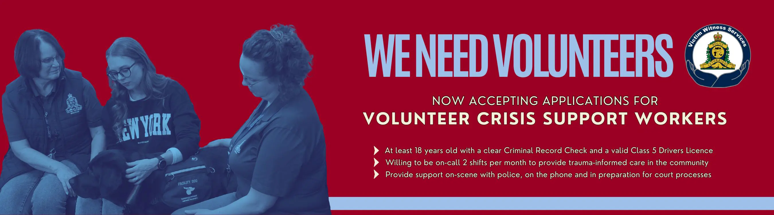 Volunteer with Victim/Witness Services | Lethbridge Police Service