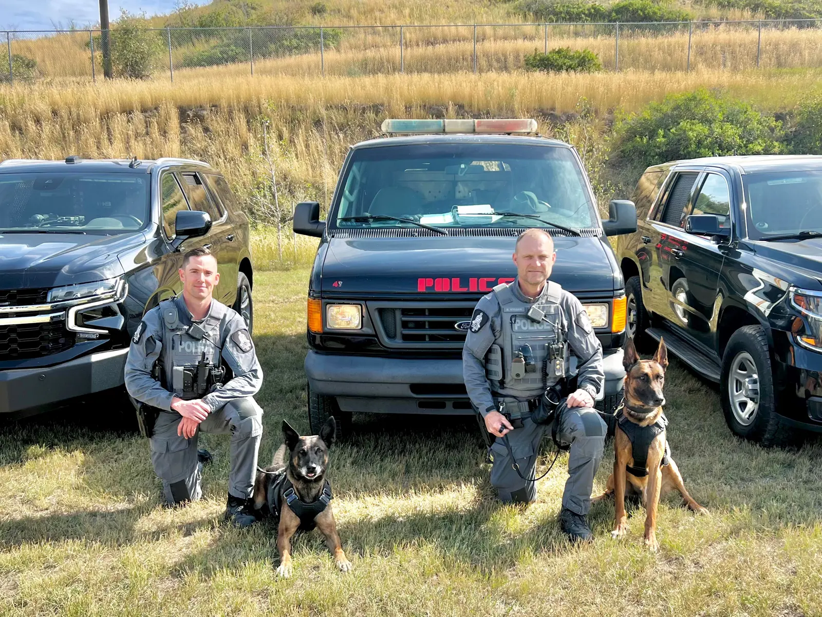 Police celebrating K9 graduation and retirement along with the unit’s ...